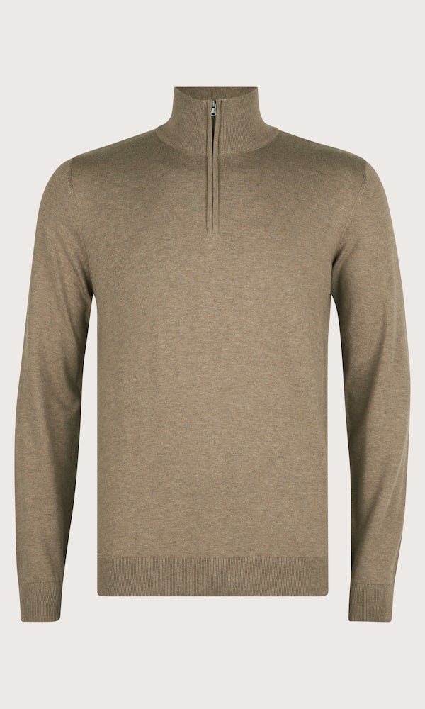 Brun Premium genser, 100% supima bomull | Dressmann