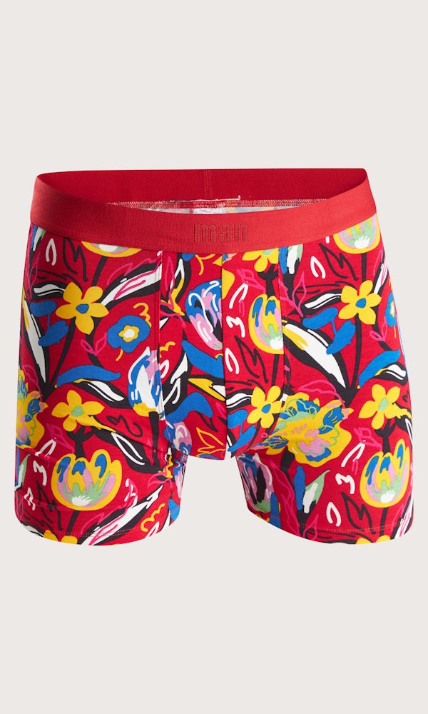 Röd 1-pack Classic boxer print | Herr | Dressmann