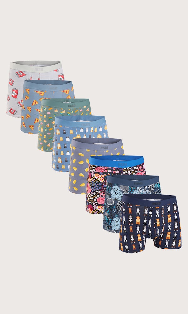 Multi 8 pk Classic boxer print | Herre