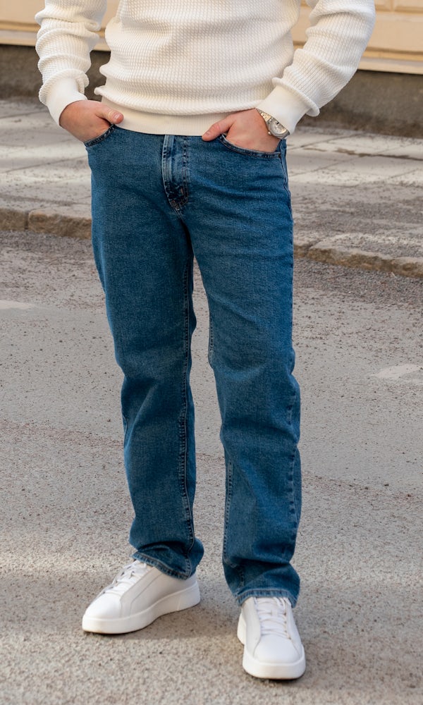 Vaaleansininen McGordon-farkut, stretch | Mies | Dressmann