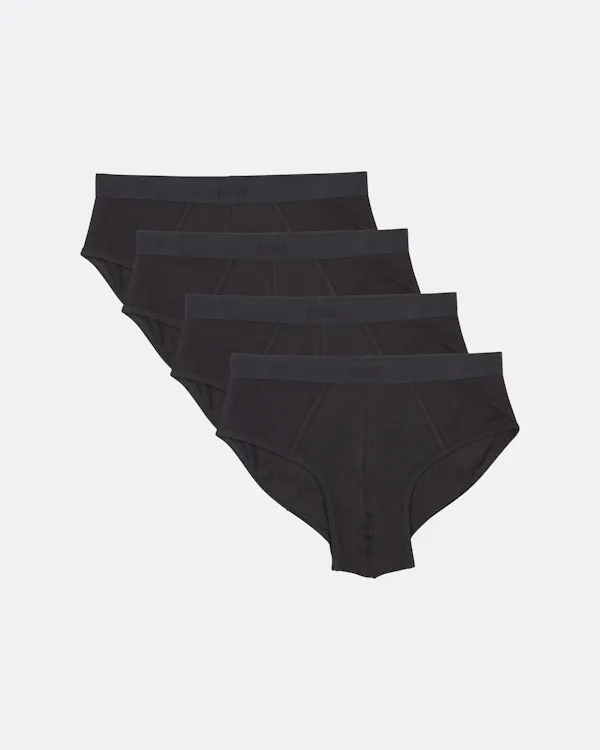 Musta 4pk alushousut | Mies | Dressmann